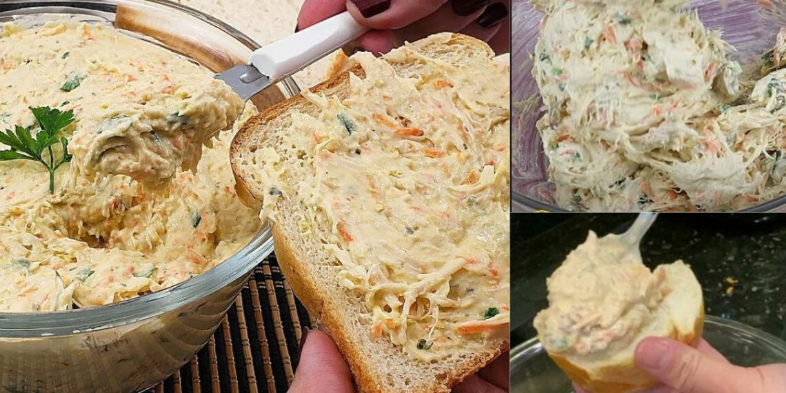 Simple Chicken Spread for Bread and Toasts in 10 Minutes